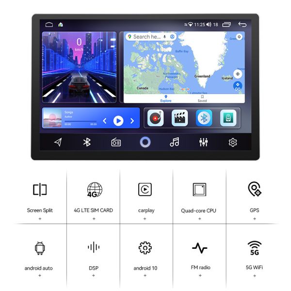 Quality Android 12 Universal Car Player Double Din 13.3 Inch Touch Screen Car Radio for sale