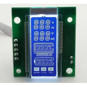 Quality White Backlight 14 Segment LCD Display Screen Blue Background HTN LCD Display for sale