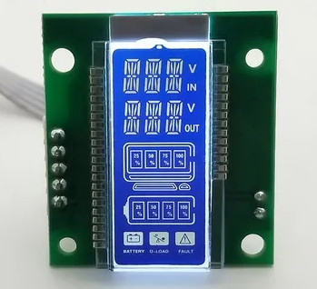 Quality White Backlight 14 Segment LCD Display Screen Blue Background HTN LCD Display for sale