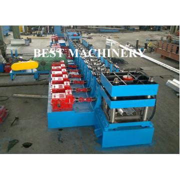 Quality Highway Guardrail Roll Forming Machine Hydrualic Punching Cutting for sale