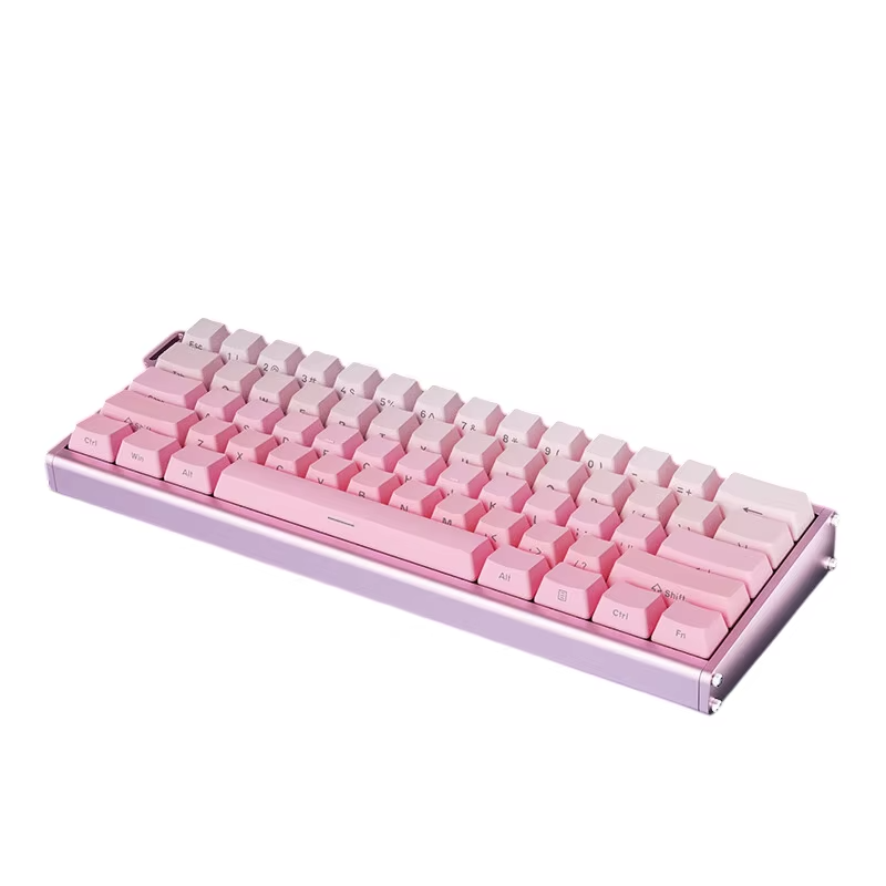 Quality Pink Magnetic Axis Keyboard with RGB Backlighting and Double-shot Keycap Printing for Enhanced Typing Experience for sale