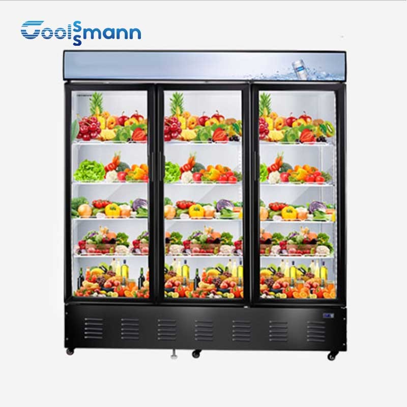 Quality Three Layer Glass Door Freezer Hollow Tempered Coated Heating Front Freezer for sale