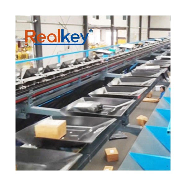 Quality Realkey Tilt Tray Sorter Flexible & High-Speed Sorting For Small To Medium Items for sale