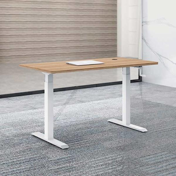 Quality Melamine Height Adjustable Standing Desk Wooden With PVC Edging for sale