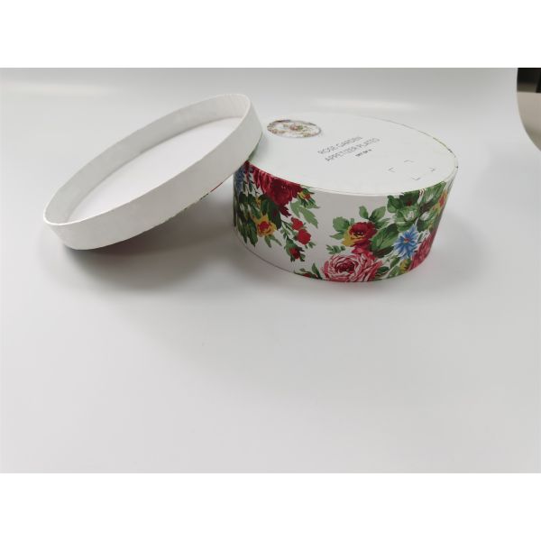 Quality CMYK Die Cut Gift Box Folding Aseptic / Biodegradable Round Shape for sale