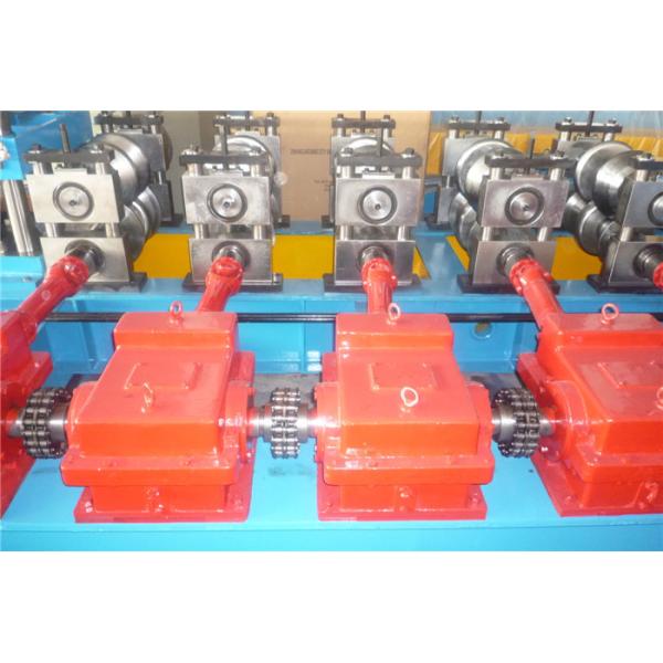 Quality Gear Box Driven GuardRail Roll Forming Machine , Metal Deck Roll Forming Machine for sale