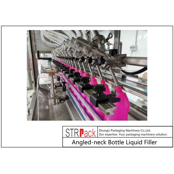 Quality Angled-neck Bottle Liquid Filling Machine Toilet Cleaner Liquid Filler for sale