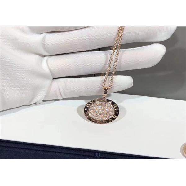Quality Luxury 18K Gold Diamond Necklace , Personalized High End Fashion Jewelry for sale