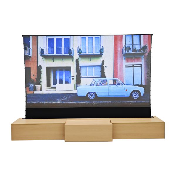 Quality Telescopic Laser TV Cabinet with Motorized Function and Solid Oak Finish for sale