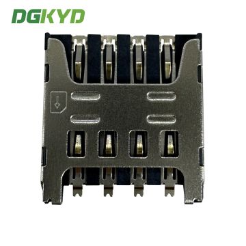 Quality Micro Card Holder SIM Drawer Style 1.5H 8P Telephone Card Holder TF SIM for sale