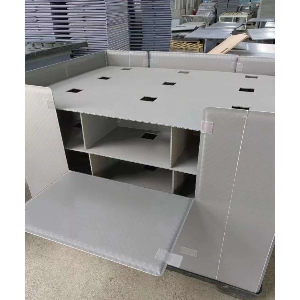 Quality Rectangular Plastic Pallet Box PP Honeycomb Sheet Coaming Container Heavy Duty Folding Pallet Box for sale