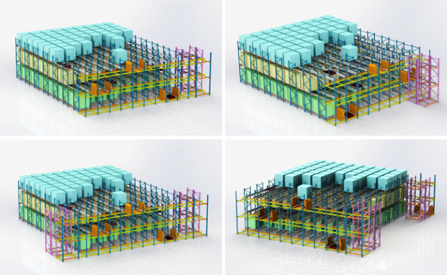 Radio Shuttle Cart And Carrier For Automatic Storage And Retrieval System ASRS  Warehouse Storage Racking