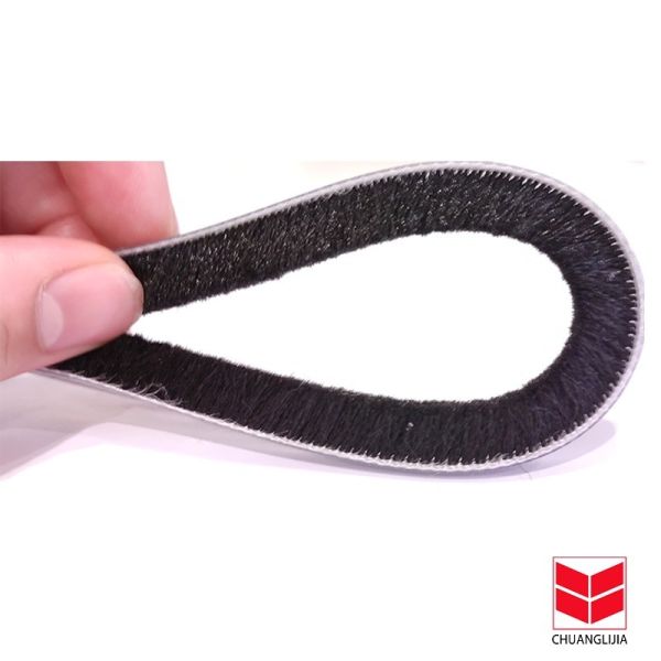 Quality Self-adhesive Weatherstrips for Aluminium Door and Windows Mohair Brush Wool Pile Groove Threshold Sealing Strip for sale