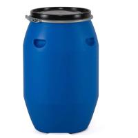 China Blue Recycled Open Head Plastic Drum 125L Round Chemical Packing factory