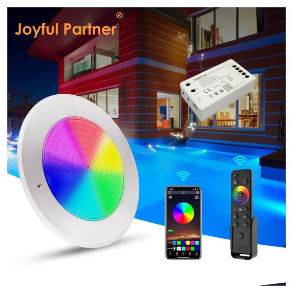 Quality Underwater LED Pool Light 230MM DC12V 252pcs SMD2835 Warm White Constant voltage for sale