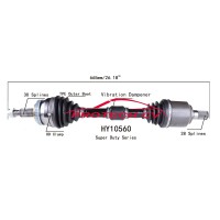 Quality HY10560 CV Axle Assembly Heavy Duty Clamp TPEE Boot Cold Forging Grinding for sale