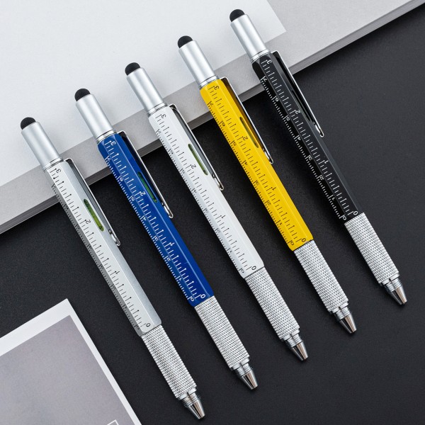 Quality Multifunctional Metal Creative Ballpoint Pen Ruler Screwdriver Touch Screen for sale