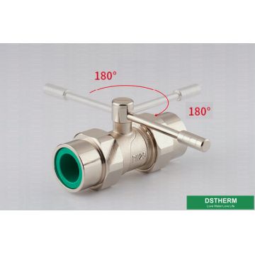 Quality Brass And Ppr Double Union Ball Valve With Strong Cover Water Control High Flow for sale