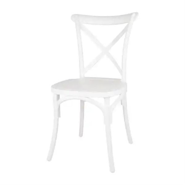 Quality Modern Style Plastic Cross Back Chair Perfect for Weather Outdoor Furniture Market for sale