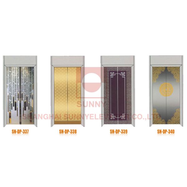 Quality Mirror / Irregular Grain / Etching Elevator Door , Elevator Door Panel for sale