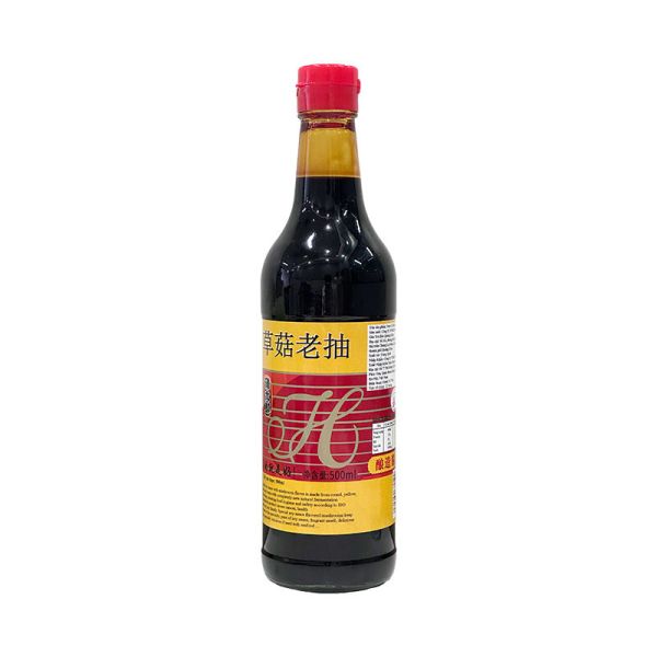 Quality Black Straw Dark Mushroom Soy Sauce Roasted Vegetables 500ml Oem for sale