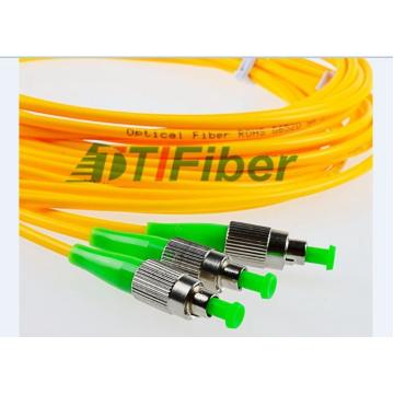 Quality FC/APC-FC/APC Fiber Optic Patch Cord Simplex 3.0mm PVC Yellow Jacket for sale