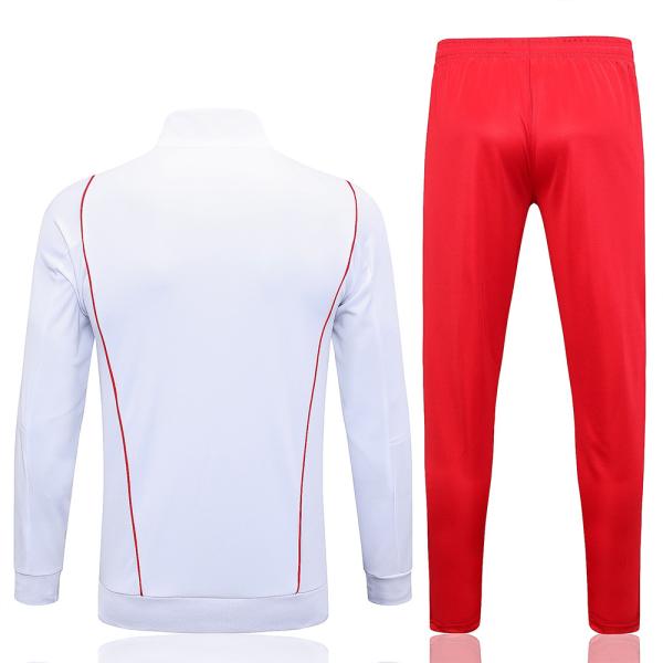 Quality White Football Training Tracksuit Long Drawstring Soccer Training Wear for sale