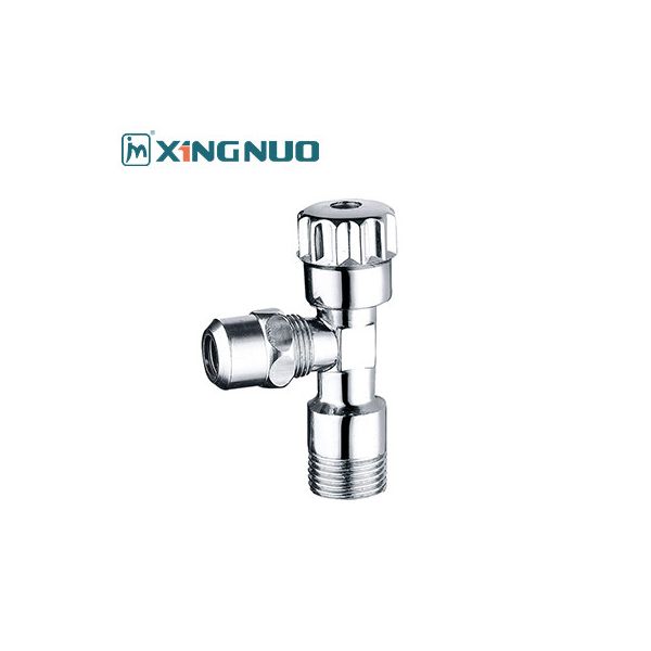 Quality nickel plating angle valve with hand wheel and socket cap Brass Ball Valves with Detailed Decoration for sale