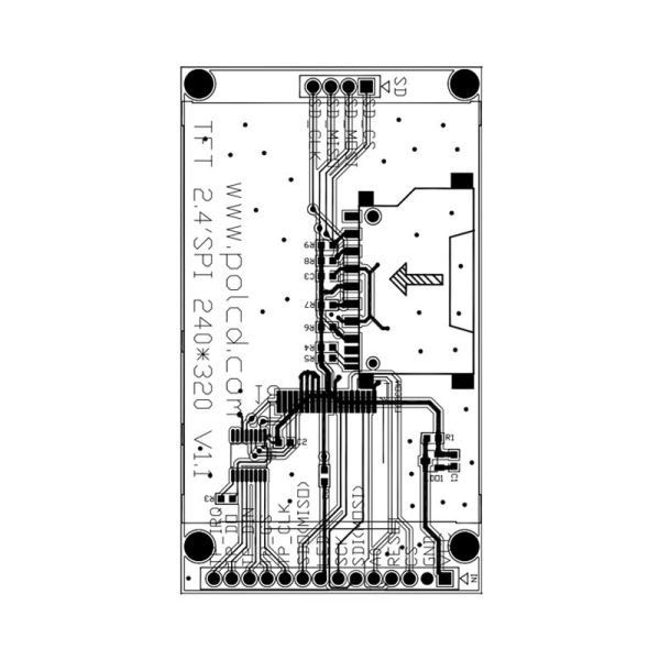 Quality Polcd 18 Pin 260 NIT 2.4 Inch Tft Display 240X320 Capacitive Touch Screen Lcd for sale