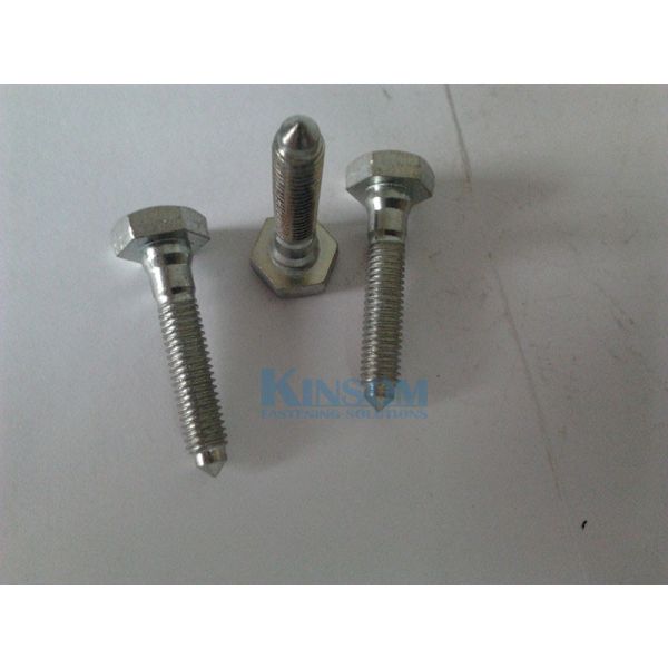 Quality Special Hex Step Bolt with Steel Sharp Point nickel coating for sale
