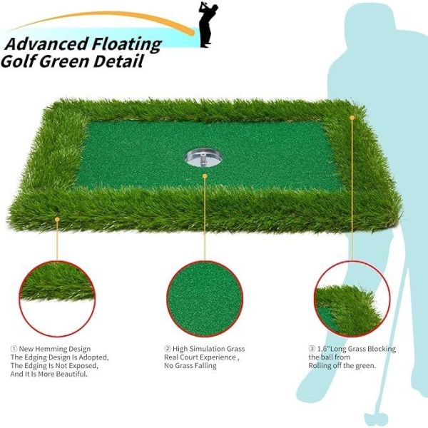 Quality Customized Floating Golf Green for Pools Heat-transfer Printing and OEM Logo for sale