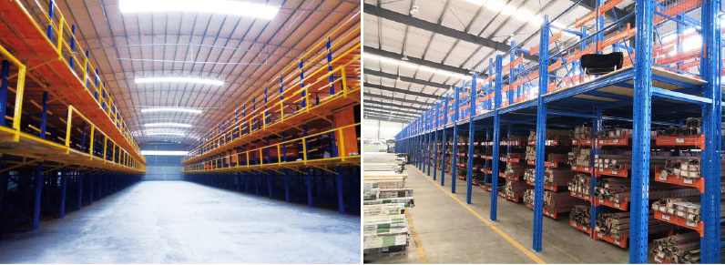 Cantilevered Mezzanine Racking