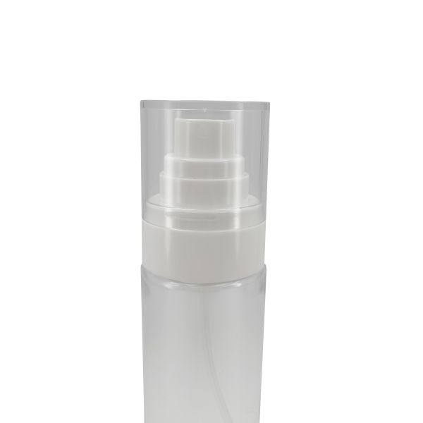Quality 100ML Transparent Plastic Flat Shoulder Spray Bottle Cosmetic Fine Mist Spray for sale