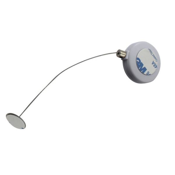 Quality Mini Round Anti-Theft Display Retractors with Metal Sticking Plate End for sale