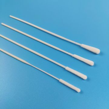 Quality 15cm EO Sterile Flocked Nylon Nasal Specimen Collection Swabs With Breaking for sale