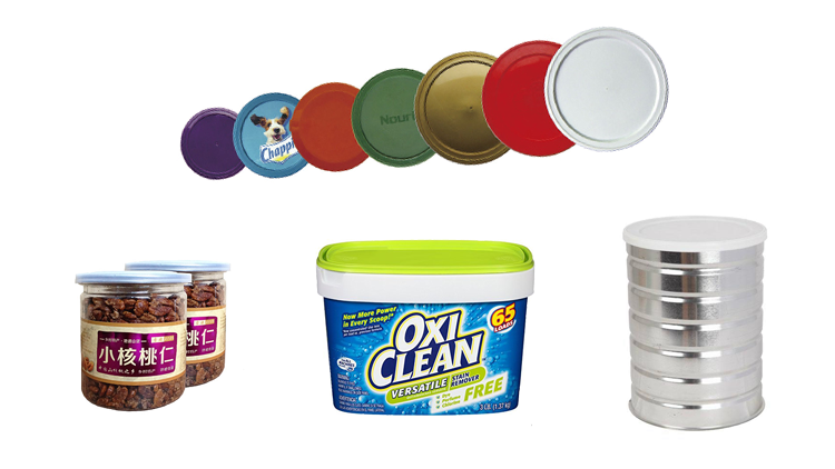PET Can Snap Cap Capping Machine Plastic Tub Lid Pressing Machine