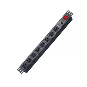 Quality Customized 8 Way PDU Rack Mount Socket With High Flame Retardancy Material for sale