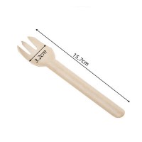 Quality 100Pcs Eco Disposable Bagasse Cutlery Natural Biodegradable Forks Bulk for sale