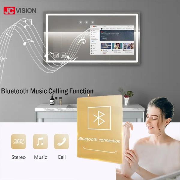 Quality Waterproof Android LED TV Touch Screen Display IP65 Smart LED Bathroom Mirror for sale