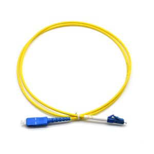 Quality 2M SC UPC To LC UPC Optical Fiber Jumper 50/125um Simplex Patch Cord for sale