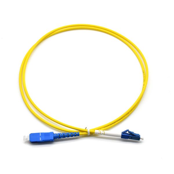 Quality 2M SC UPC To LC UPC Optical Fiber Jumper 50/125um Simplex Patch Cord for sale