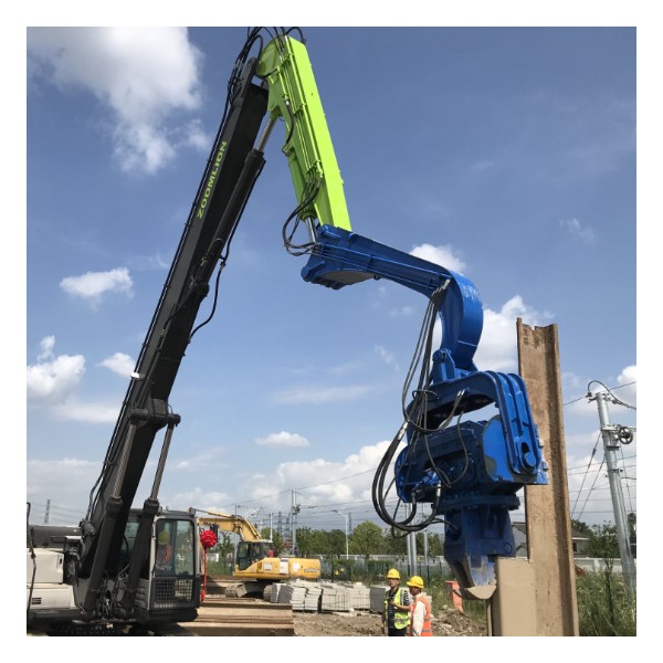 Quality High Precision Excavator Pile Driver - Vibratory Operation & 18m Max Pile Length for sale