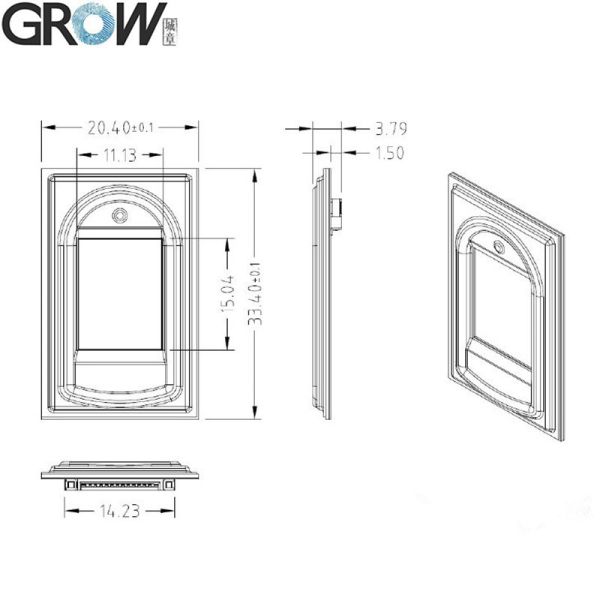 Quality Grow R303S FPC1020 Capacitive Fingerprint Module with Free Sdk for sale