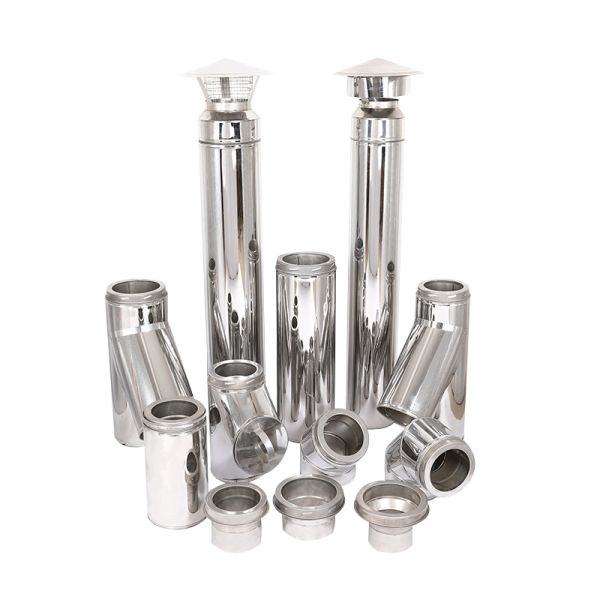 Quality Twist Locking Double Wall Stainless Steel Chimney Pipe Sleeve For Wood Stove for sale