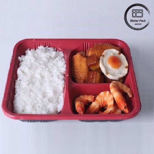 Quality Custom 2-3-4 Compartment PP Hot Food Takeaway Bento Boxes Eco Friendly Rectangular for sale