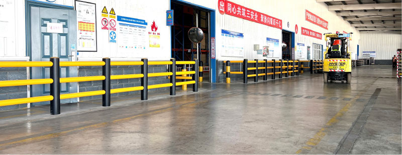 Flexible Pedestrian Barrier  Anti-Collision Guardrails Warehouse Safety Barrier Traffic Guardrails