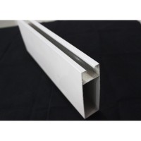 Quality Rectangle Strip Linear White Metal Ceiling Tile For Airport , T30mm x 70mm for sale