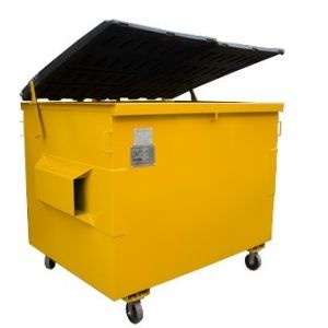 Quality Customized Outdoor Front Lift Bin 5-6mm Floor Industrial Steel Waste Skip Bin for sale