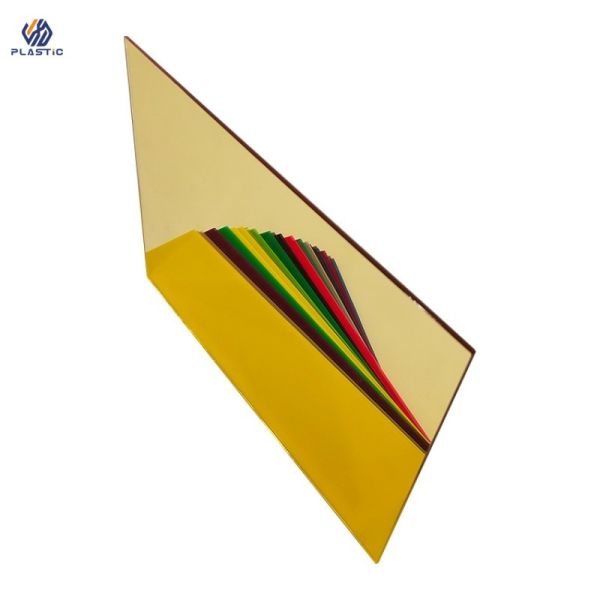 Quality Gold Mirror Acrylic Sheet 4ft X 8ft Size Perspex Mirror Panels OEM for sale
