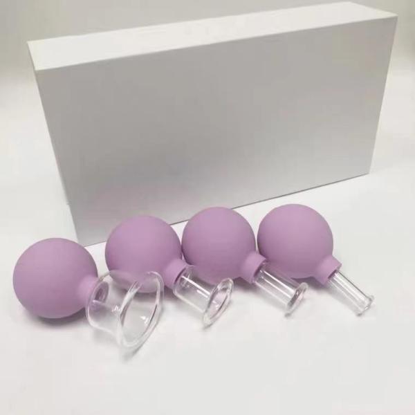 Quality 4pcs Glass Face Massage Chinese Medical Cupping Set for sale